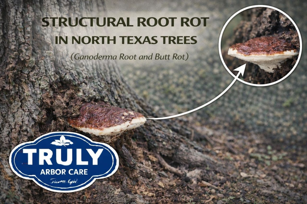 Structural Root Rot in North Texas Trees | Ganoderma Root Rot - Truly ...